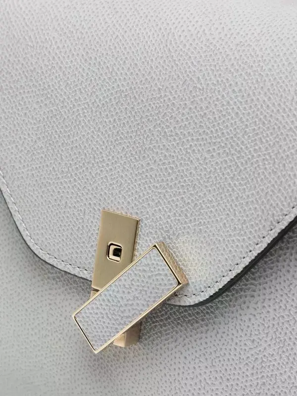 VALEXTRA Iside Leather Crossbody Bag - Grey