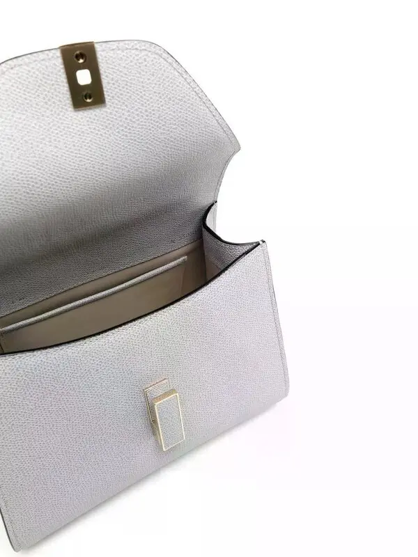 VALEXTRA Iside Leather Crossbody Bag - Grey