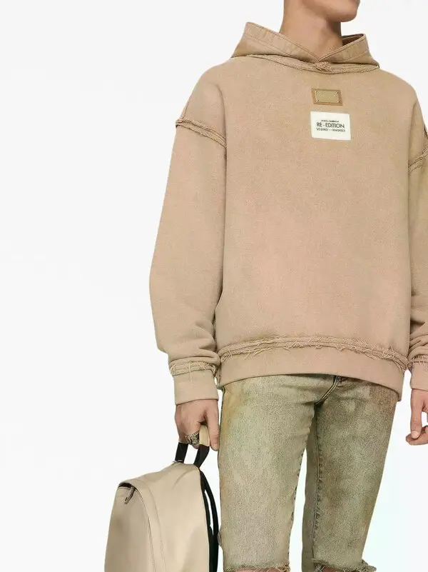 Dolce & Gabbana Logo-patch Long-sleeved Hoodie