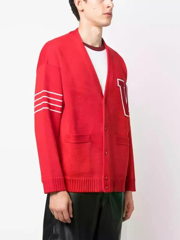Valentino Garavani Vlogo Wool Cardigan
