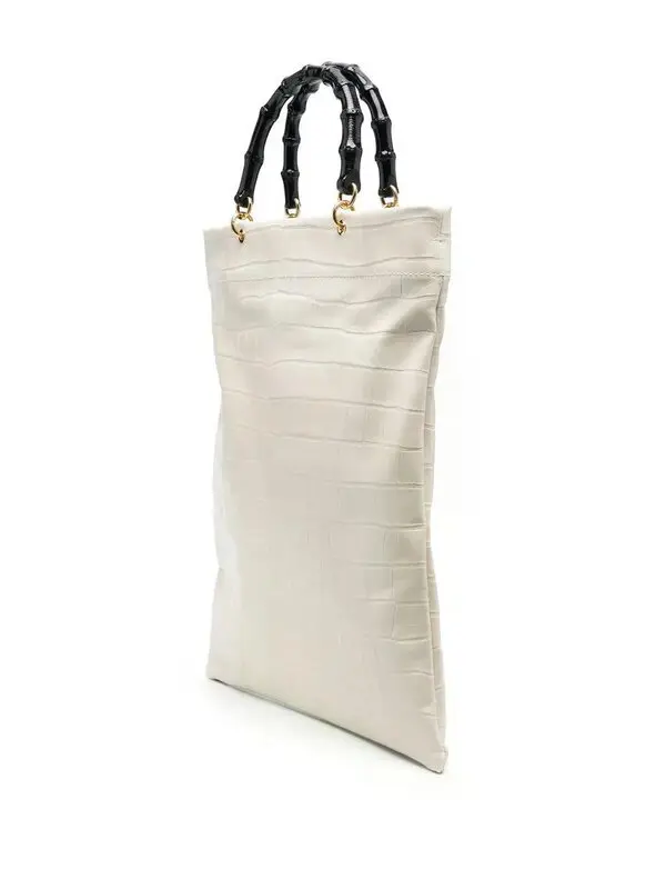 JIL SANDER Crocodile-effect Leather Tote