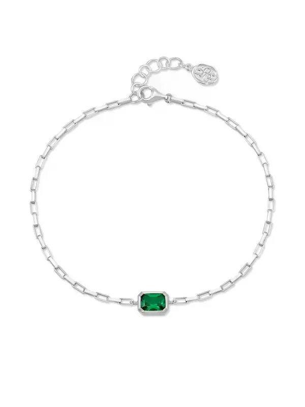 DOWER & HALL Octagon Humbug Paperclip Bracelet - Silver