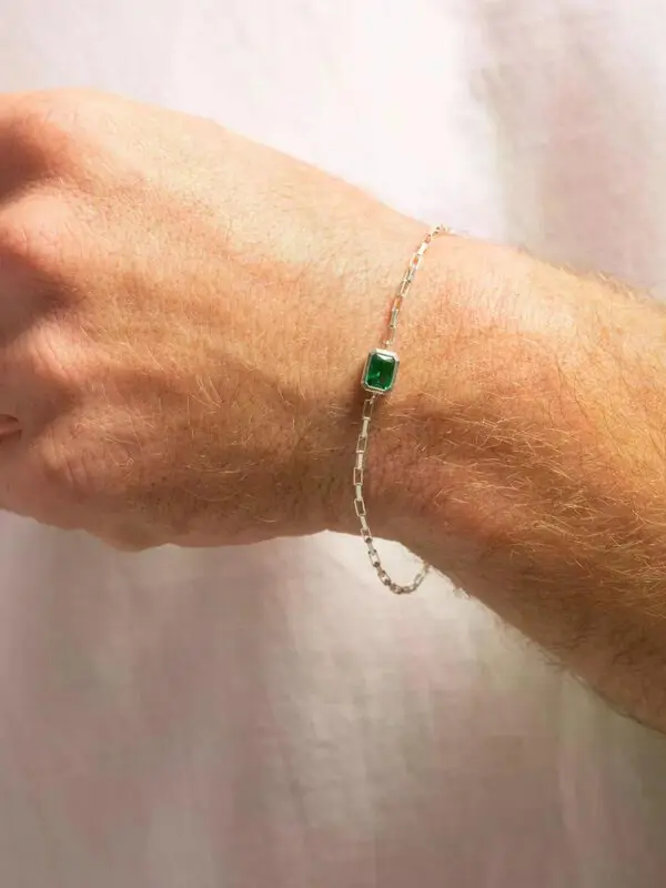 DOWER & HALL Octagon Humbug Paperclip Bracelet