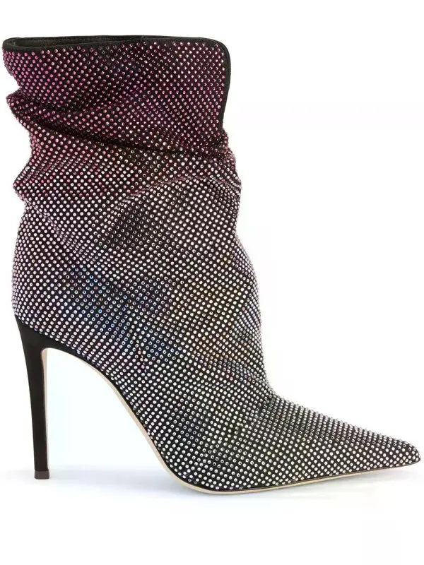 GIUSEPPE ZANOTTI 105mm Yunah Crystal Slouchy Boots