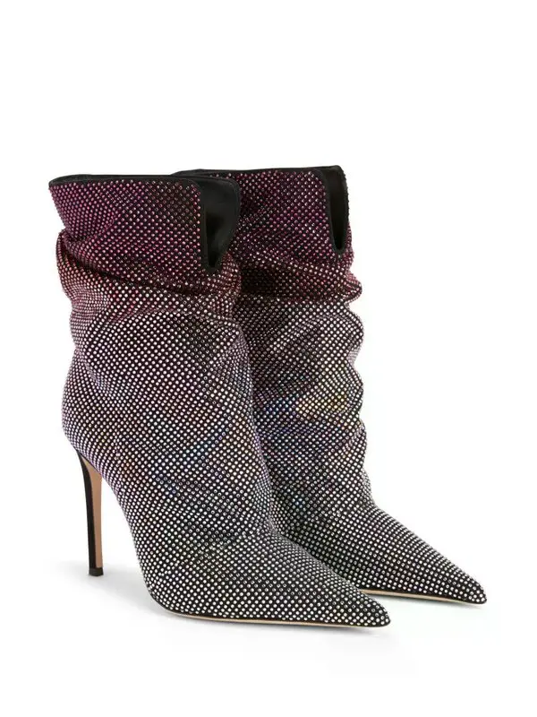 GIUSEPPE ZANOTTI 105mm Yunah Crystal Slouchy Boots