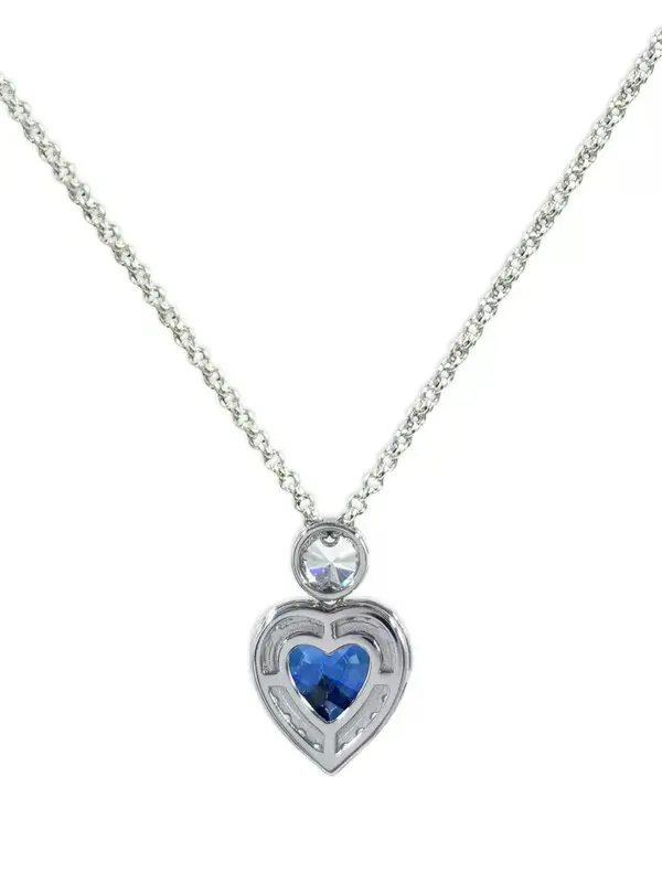JUWELINA PARIS Heart Sapphire Pendant Necklace