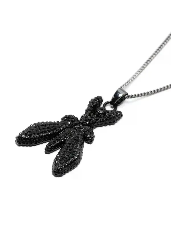 Patrizia Pepe Rhinestone Embellished Fly Pendant Necklace
