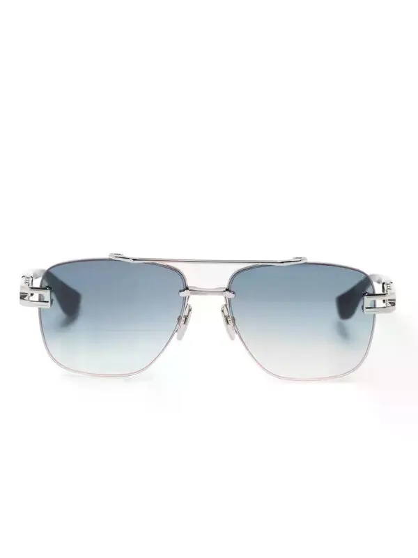 Dita Oversized Frame Gradient Sunglasses - Silver