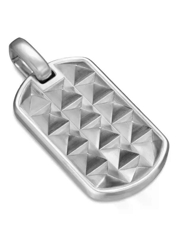 David Yurman Sterling Pyramid Tag