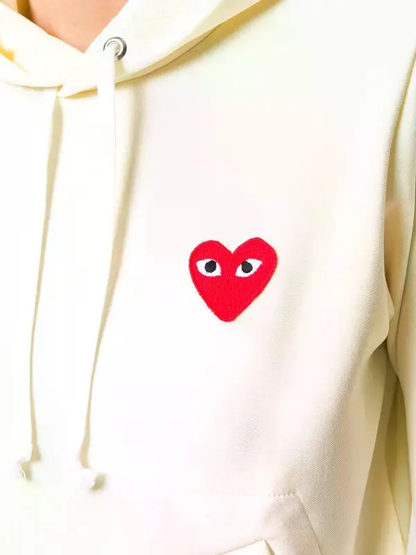 Play Comme Des Garcon Long-sleeve Hoodie With Heart Patch