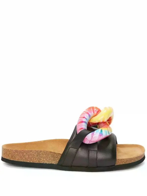 JW Anderson Chain Slip-on Slides - Black