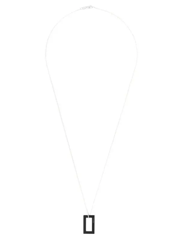 Le Gramme 2.1 Grams Ceramic Charm Necklace - Silver