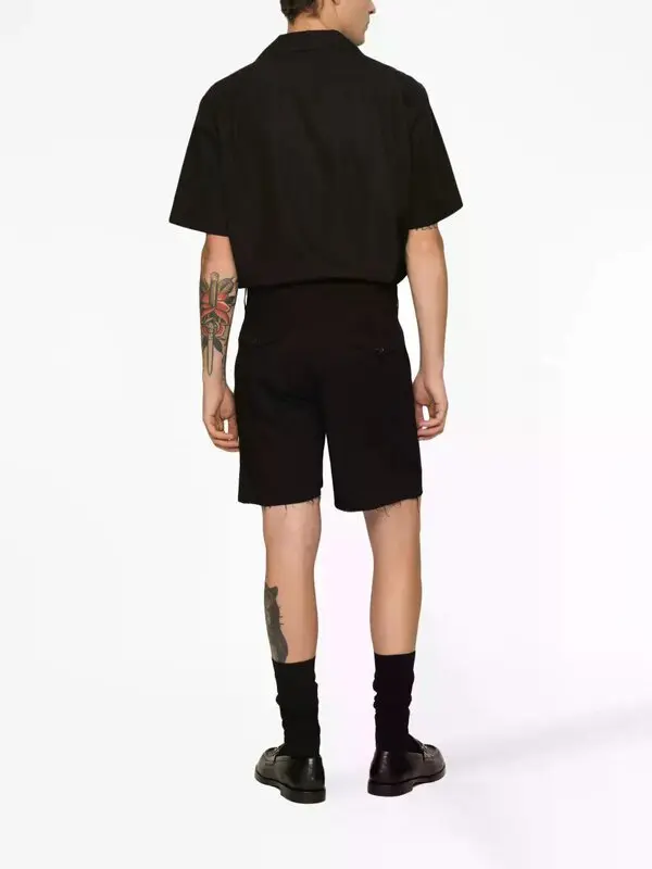 Dolce & Gabbana Frayed-hem Twill Bermuda Shorts