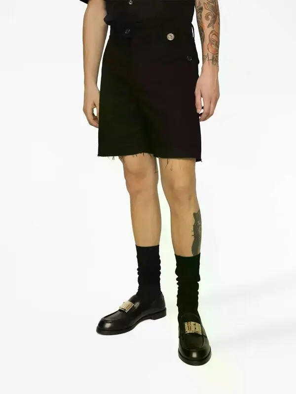 Dolce & Gabbana Frayed-hem Twill Bermuda Shorts