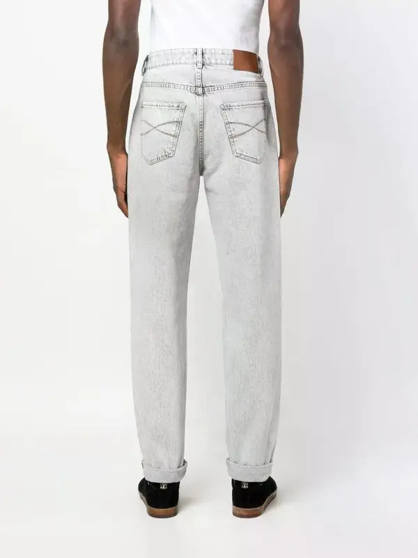Brunello Cucinelli Mid-rise Tapered-leg Jeans