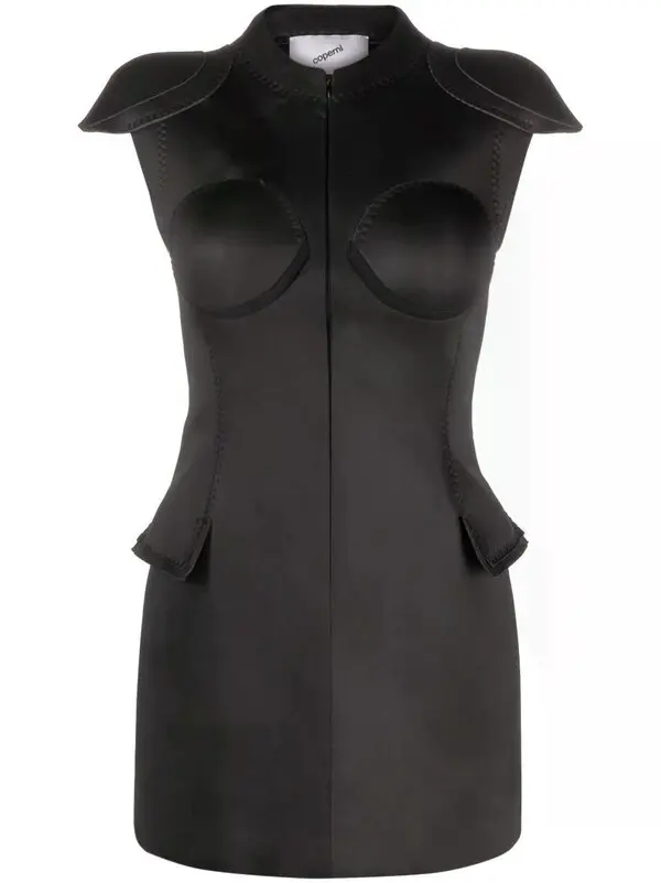Coperni Cup Neoprene Minidress - Brown