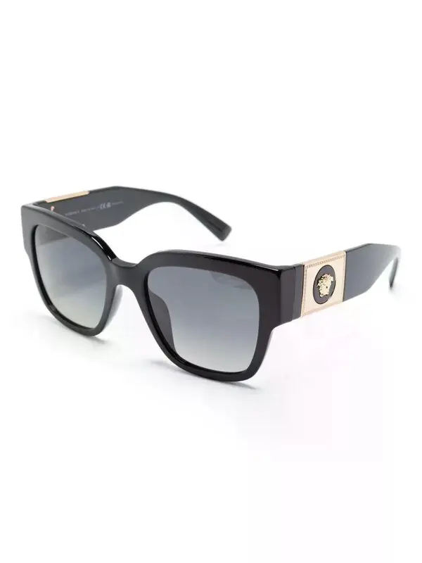Versace Logo-plaque Oversize-frame Sunglasses