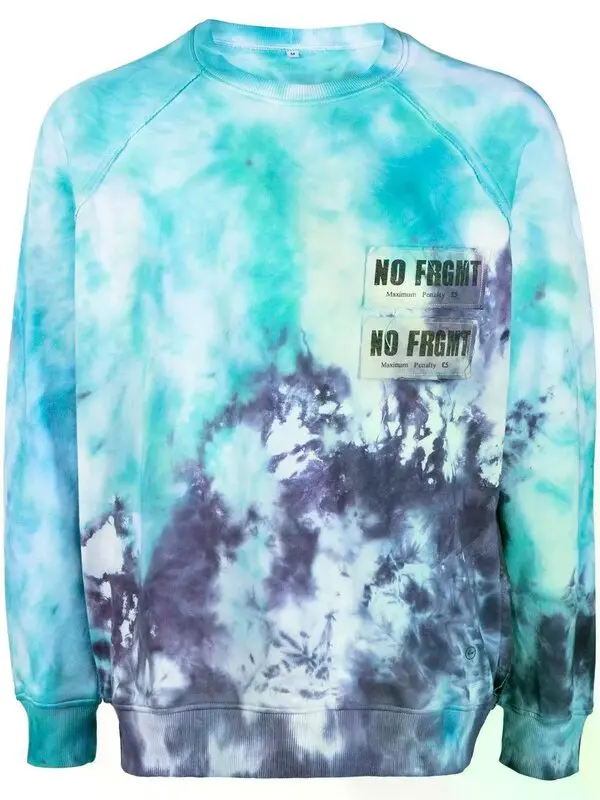 STAIN SHADE X Hiroshi Fujiwara Tie-dye Print Sweatshirt - Blue