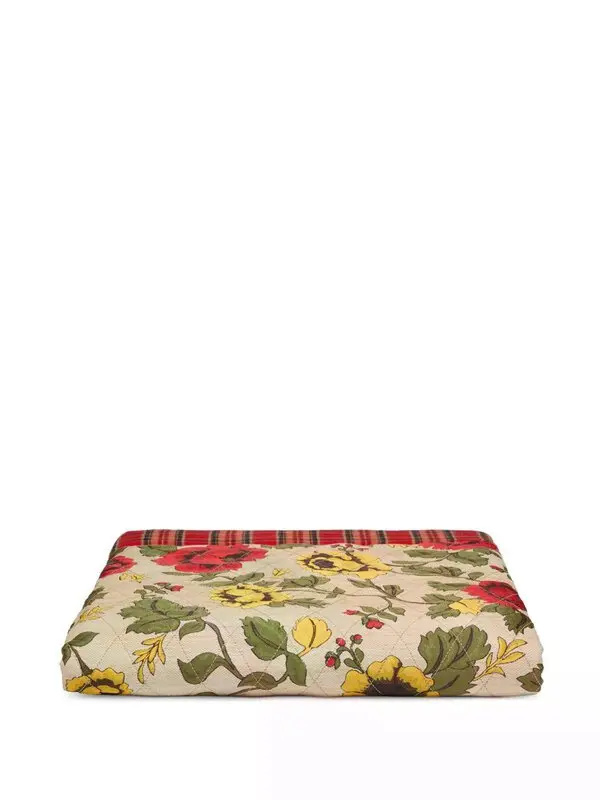 Gucci Floral-print Quilted Blanket