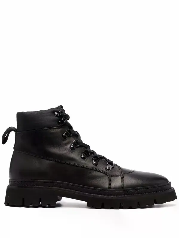 BALDININI Lace-up Leather Ankle Boots