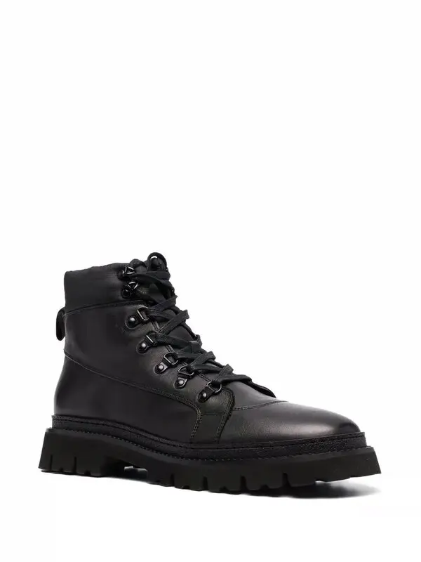 BALDININI Lace-up Leather Ankle Boots