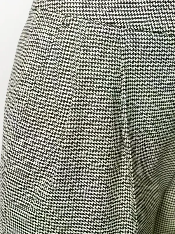 MSGM Micro Houndstooth High-waisted Trousers