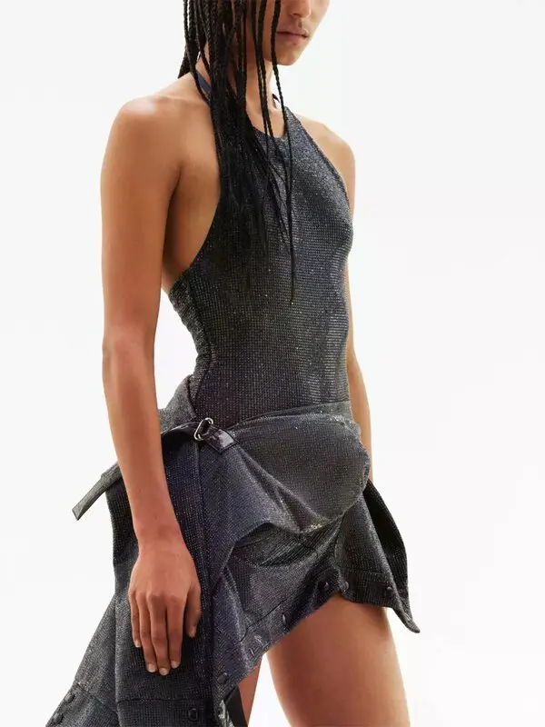 COURREGES Crystal-embellished Halterneck Body
