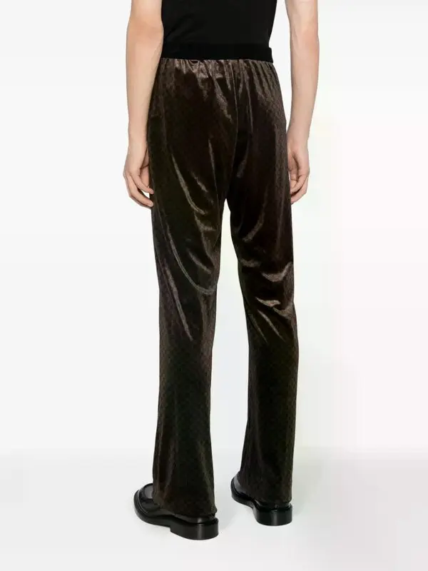 Balmain Monogram-jacquard Straight-leg Trousers