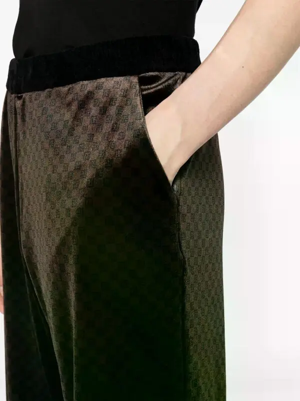 Balmain Monogram-jacquard Straight-leg Trousers