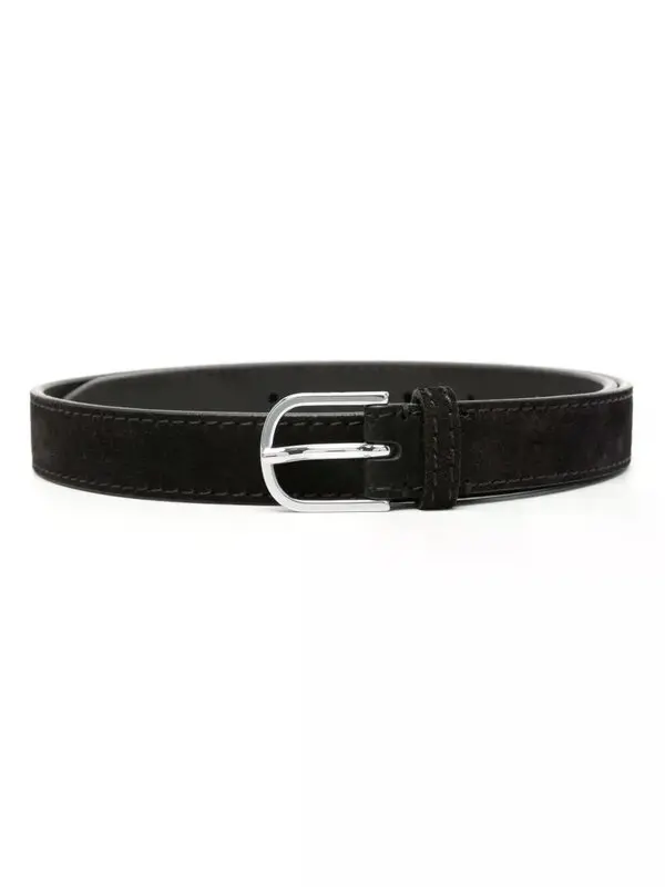 TOTEME Logo-engraved Suede Belt - Brown