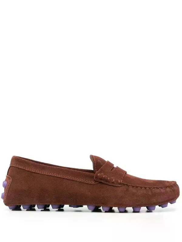 TOD'S Gommino Shearling-lined Loafers - Brown