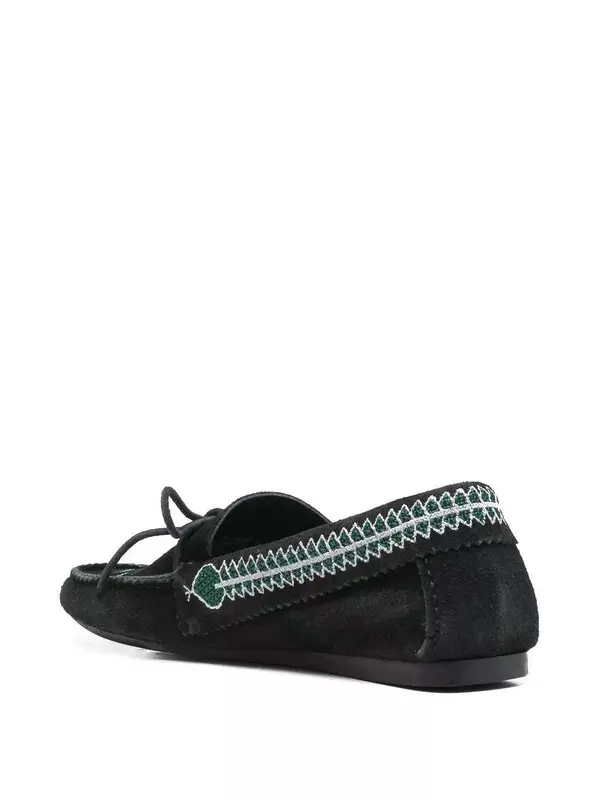 Isabel Marant Étoile Embroidered Suede Loafers