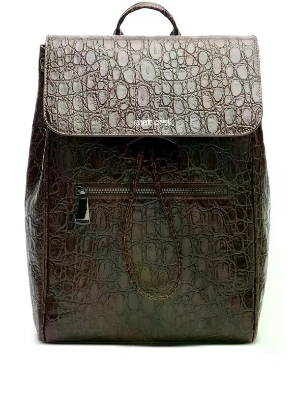 Roberto Cavalli Leather Backpack - Brown