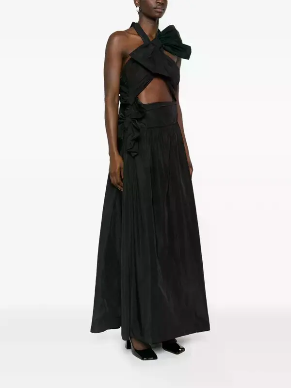Viktor & Rolf Bow-detail Wrap Maxi Dress - Black