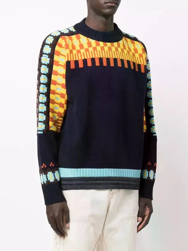 Sacai Intarsia-knit Jumper