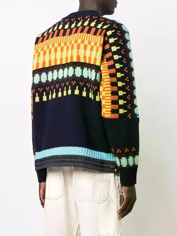 Sacai Intarsia-knit Jumper
