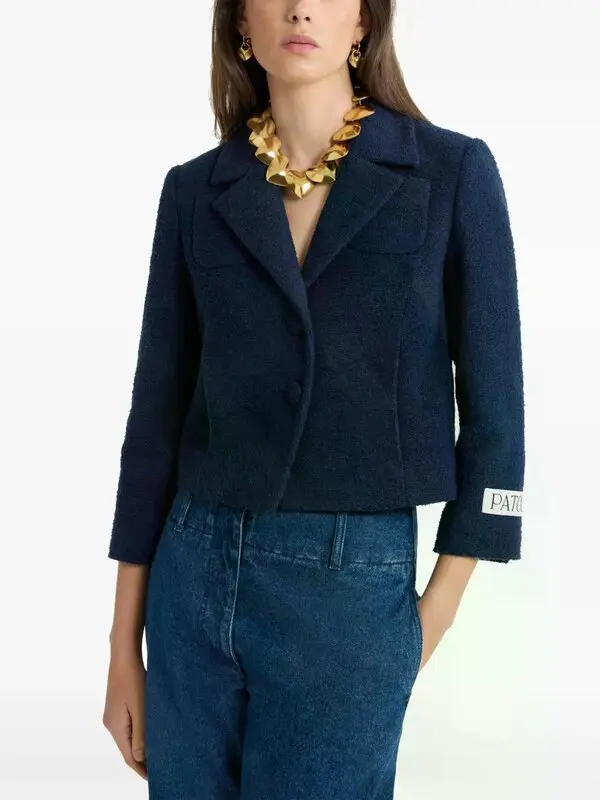 PATOU Cropped Tailored Tweed Jacket