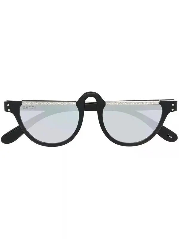 Gucci Crystal-embellished Sunglasses - Black