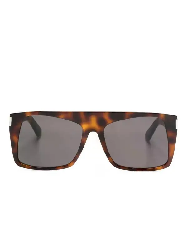 Saint Laurent Sl651 Oversized Sunglasses - Brown