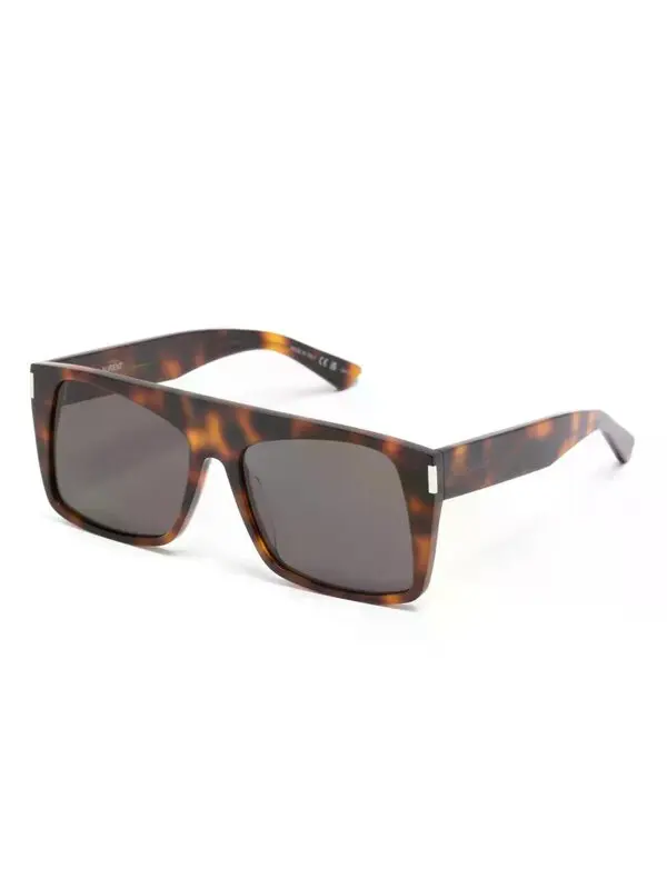 Saint Laurent Sl651 Oversized Sunglasses - Brown
