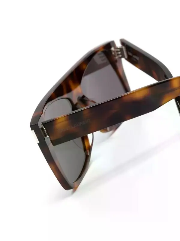 Saint Laurent Sl651 Oversized Sunglasses - Brown