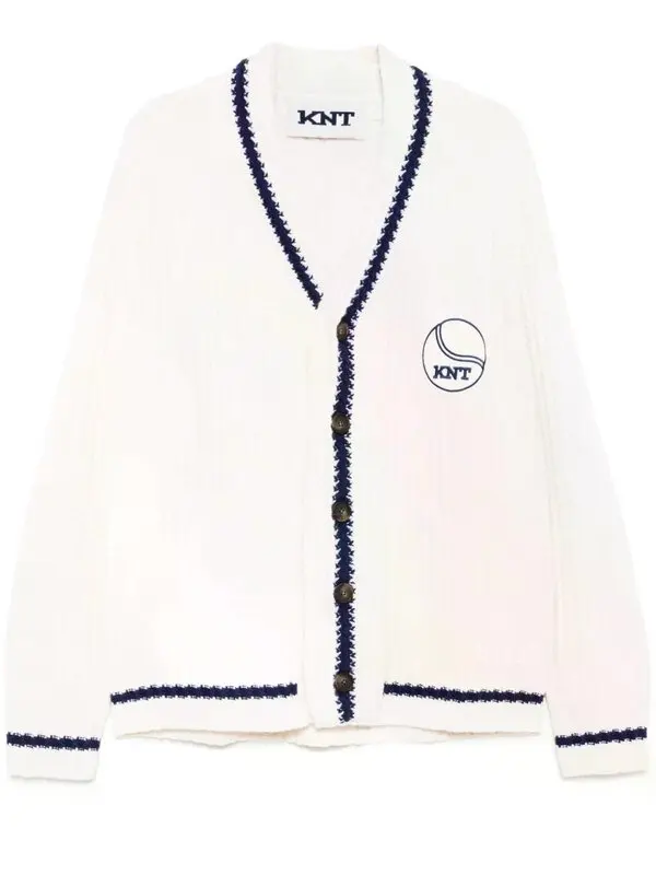 Kiton Logo-patched Knit Cardigan - Neutrals