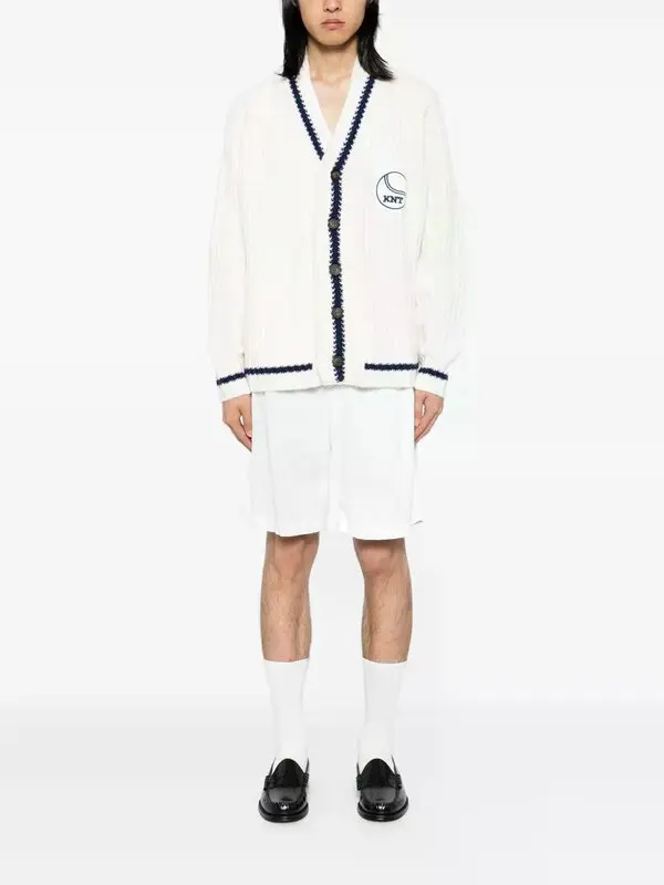 Kiton Logo-patched Knit Cardigan