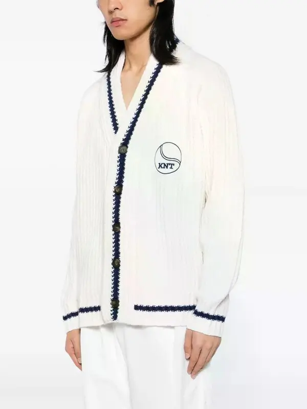 Kiton Logo-patched Knit Cardigan