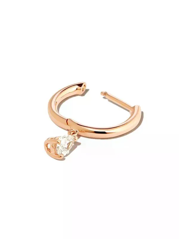 ANITA KO 18kt Rose Gold Diamond Huggie Earring