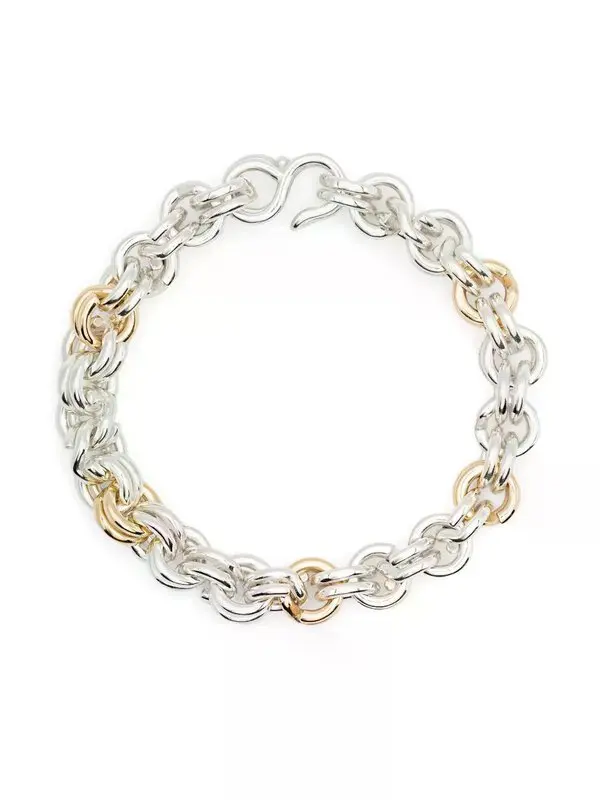 OUIE 14k Yellow Gold Two-tone Bracelet - Silver