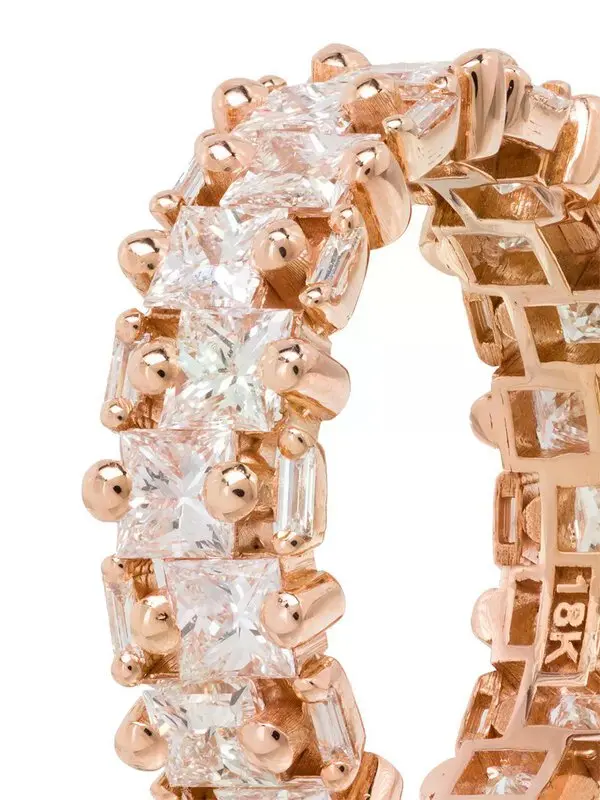 SUZANNE KALAN 18kt Rose Gold Diamond Eternity Ring