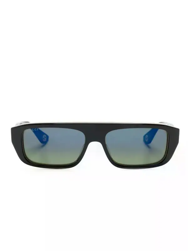Gucci Rectangle-frame Sunglasses - Black