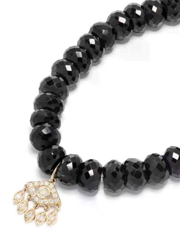 SYDNEY EVAN 14kt Yellow Gold Multi-stone Evil Eye Bracelet