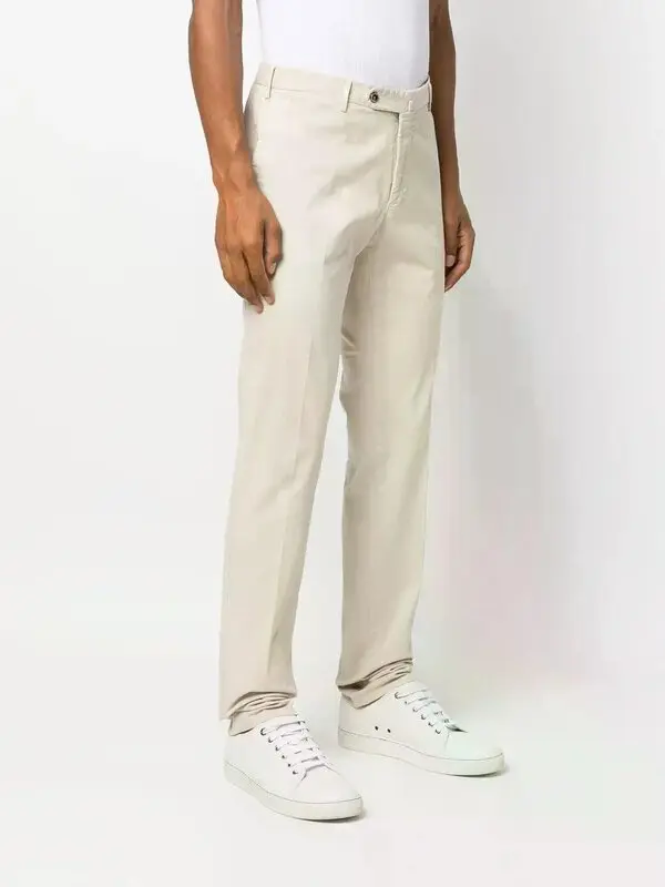 PT TORINO Straight-leg Chino Trousers - Neutrals